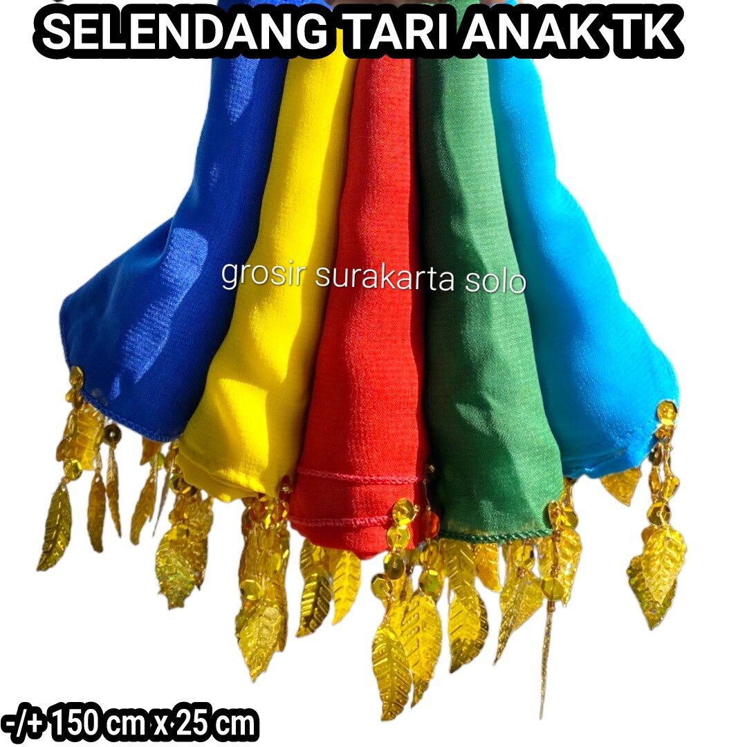 Selendang Tari Anak TK dan Paud ukuran 150 cm x 20 cm | Lazada Indonesia