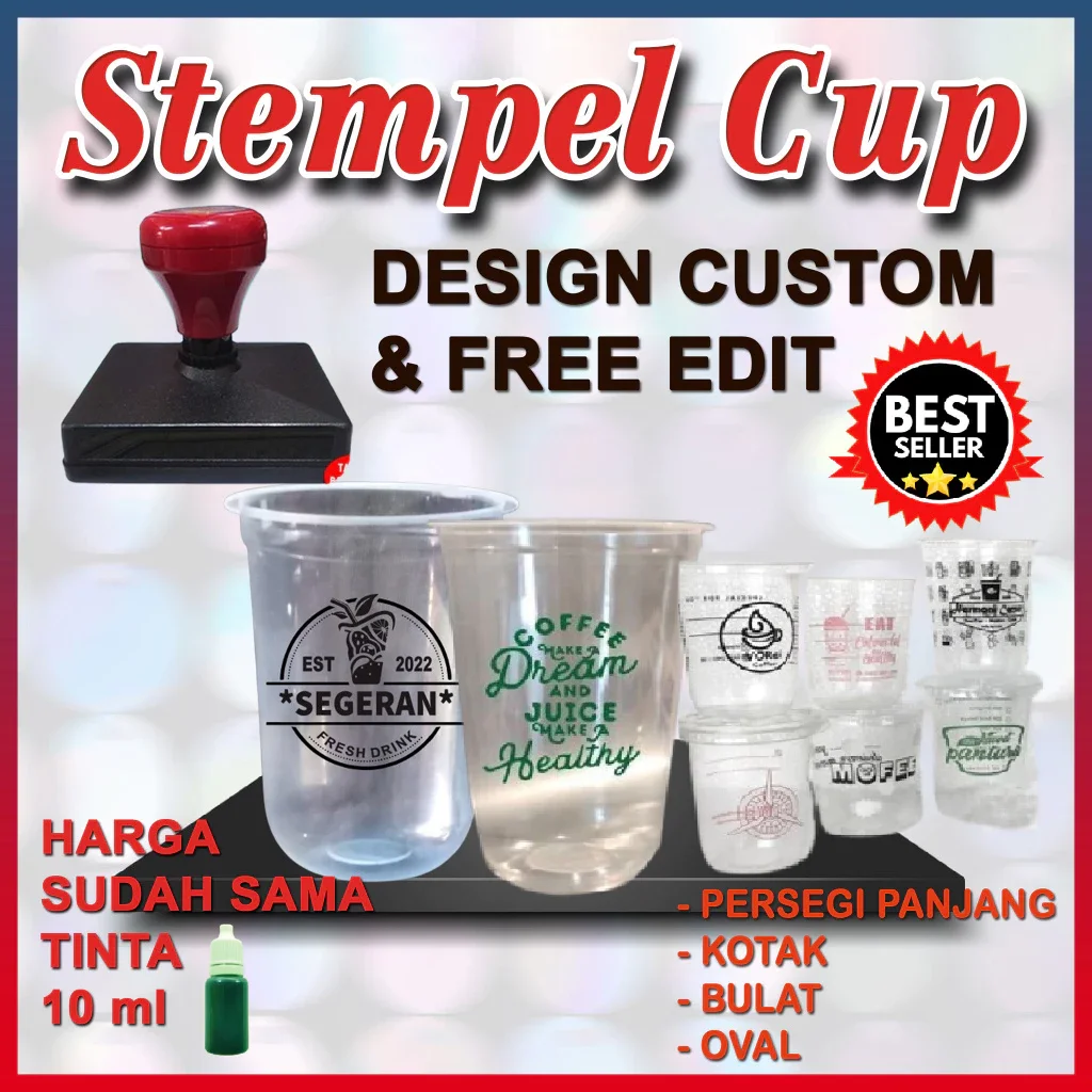 Stempel Plastik Pakai foto wajah di cup minuman , plastik kemasan ...
