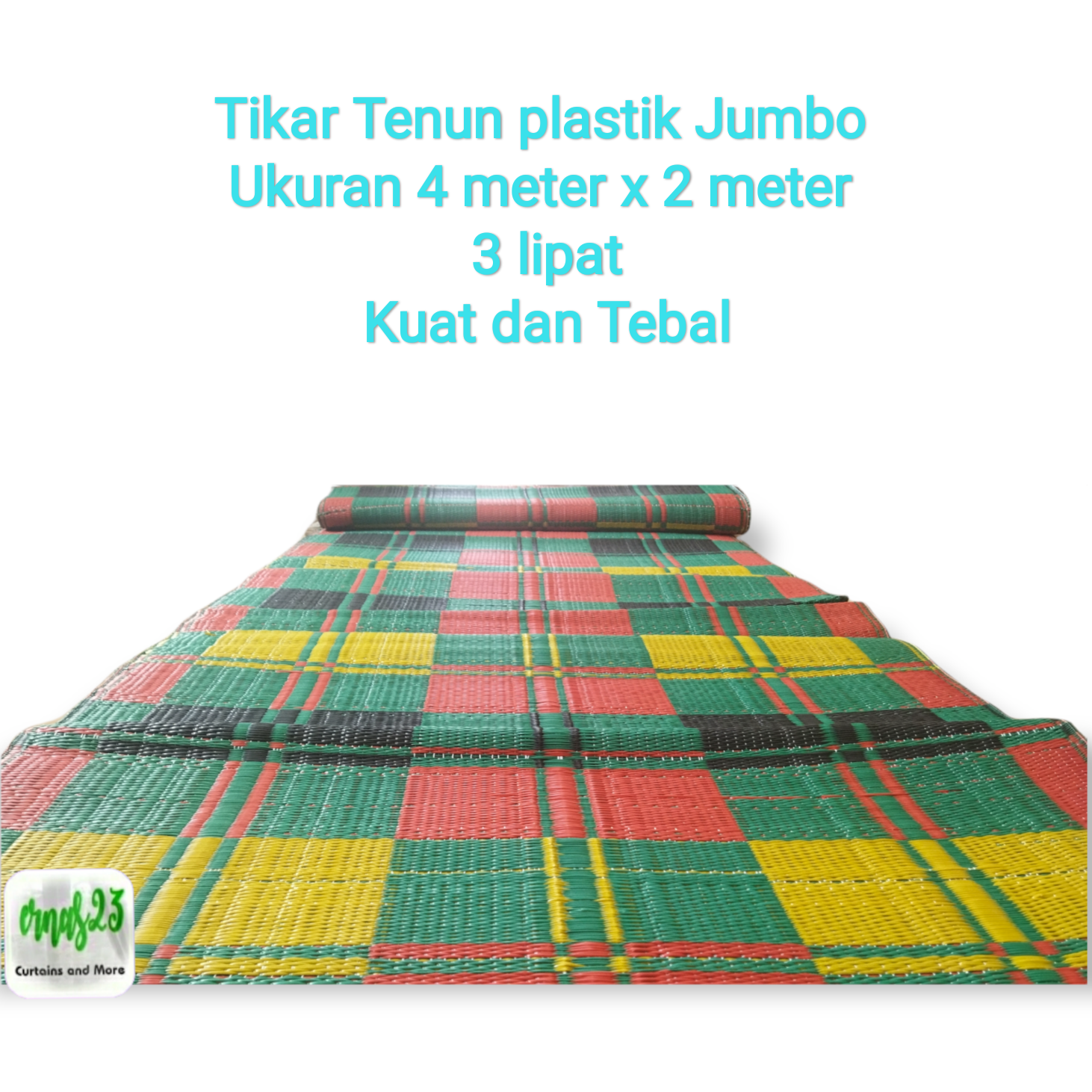 Tikar Plastik Ukuran 2 x 4 meter Tikar tenun plastik jumbo Kuat dan ...