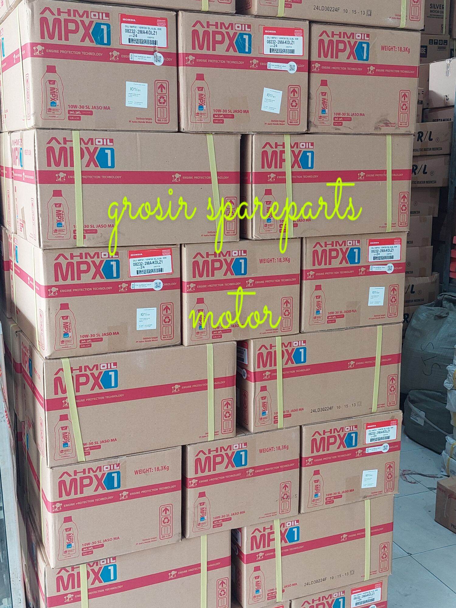 OLI MPX 1 800ML IDE SAE 10W - 30 SL JASO MA ISI 24 BOTOL PER DUS PERDUS 1 DUS KEMASAN BARU ...