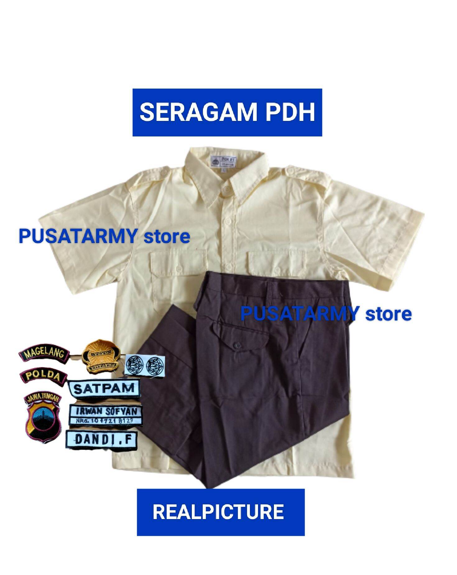 SERAGAM PDH TERBARU SATPAM SERAGAM SECURITY PDH TERBARU baju PDH SATPAM ...