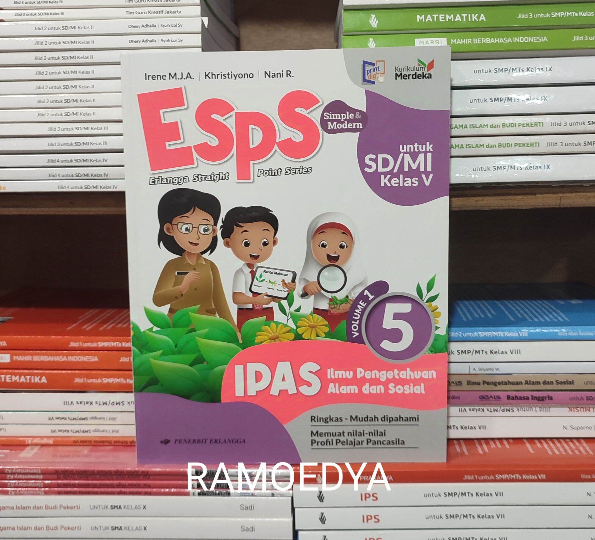 Buku ESPS IPAS SD/MI kelas 1,2,3,4,5,6 Kurikulum Merdeka Erlangga | Lazada Indonesia