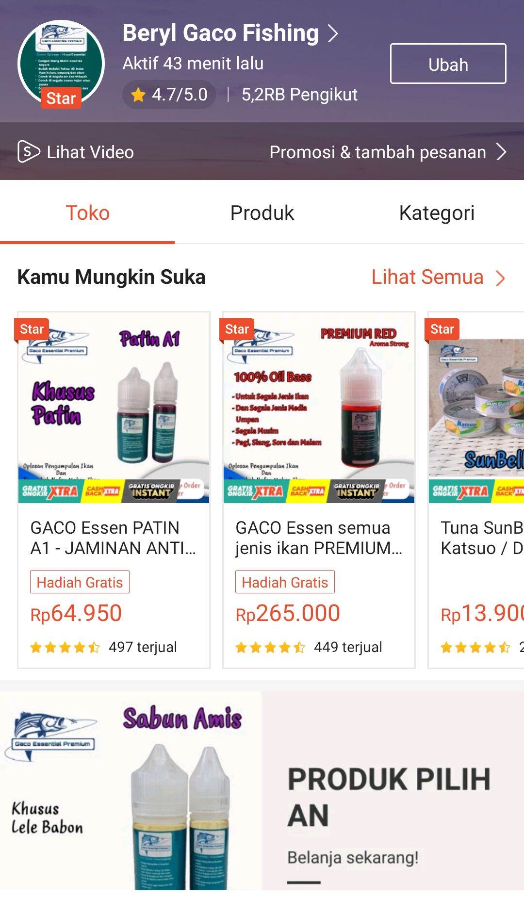 Beryl_Gaco Fishing Toko resmi di Indonesia, Online Shop 11 2024