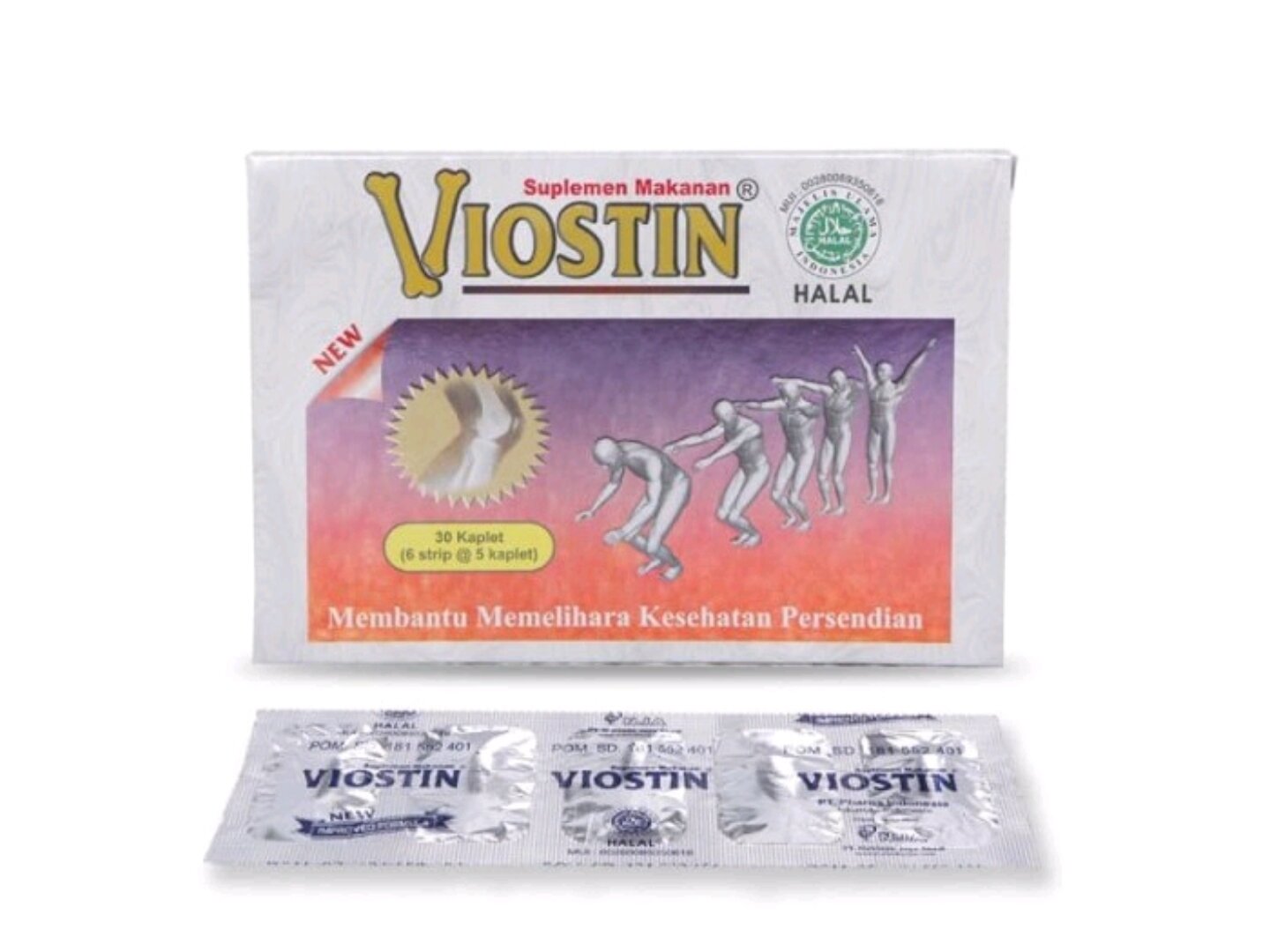 Viostin Halal - 1 Box isi 30 Kaplet Supplemen Sendi | Lazada Indonesia
