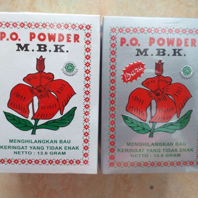 Bedak PO powder MBK cap mawar bau badan keringat BB 1box isi 12pcs 13 ...