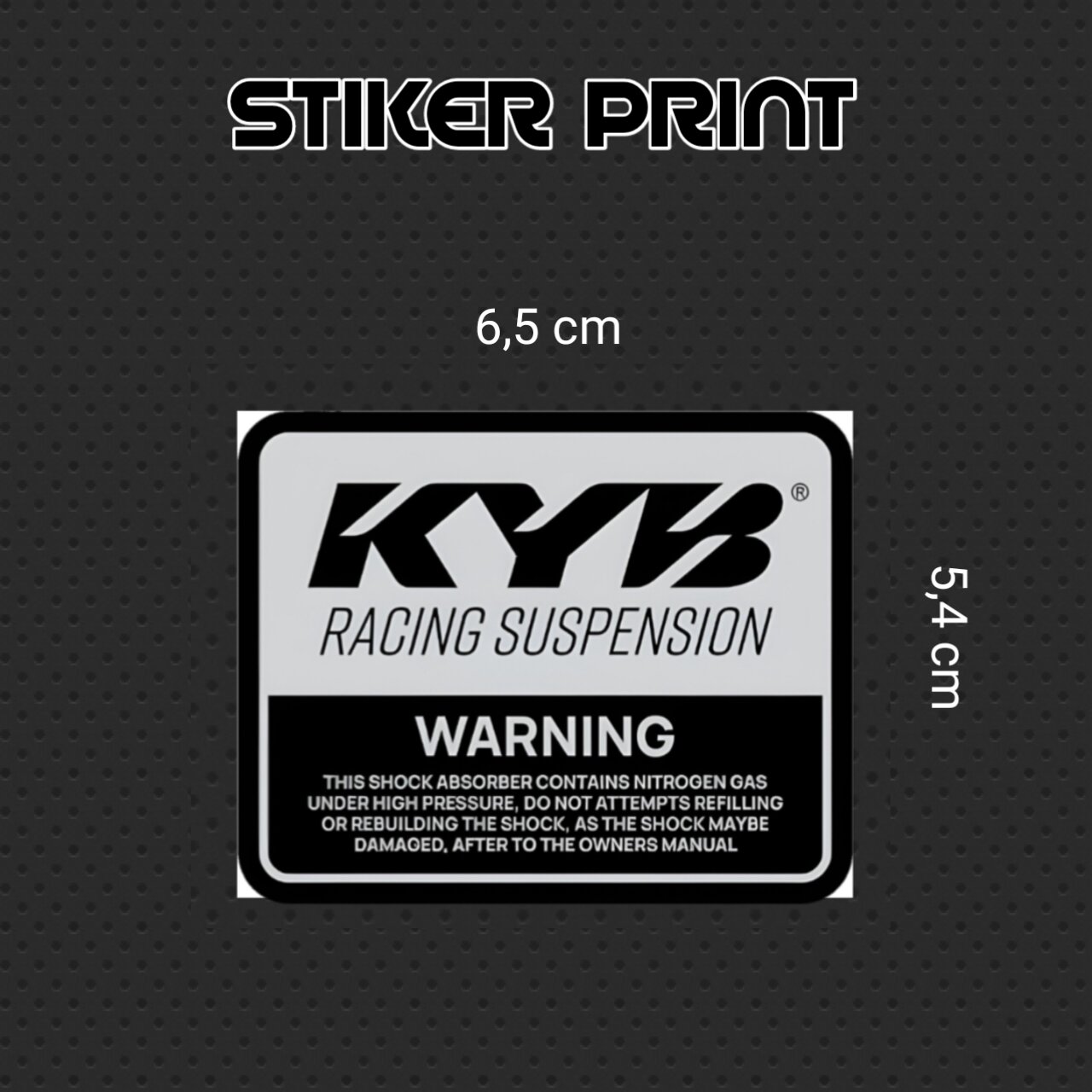 STIKER SHOCK KYB RACING SUSPENSION(1PCS) | Lazada Indonesia