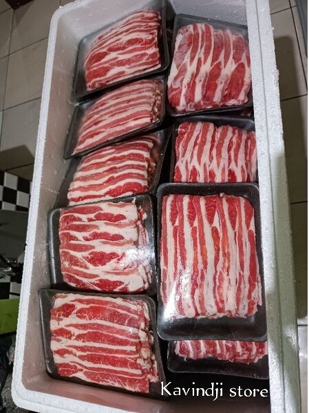 Daging sapi Slice/USA beef Slice,shortplace Slice 500gram FRESH FROZEN ...