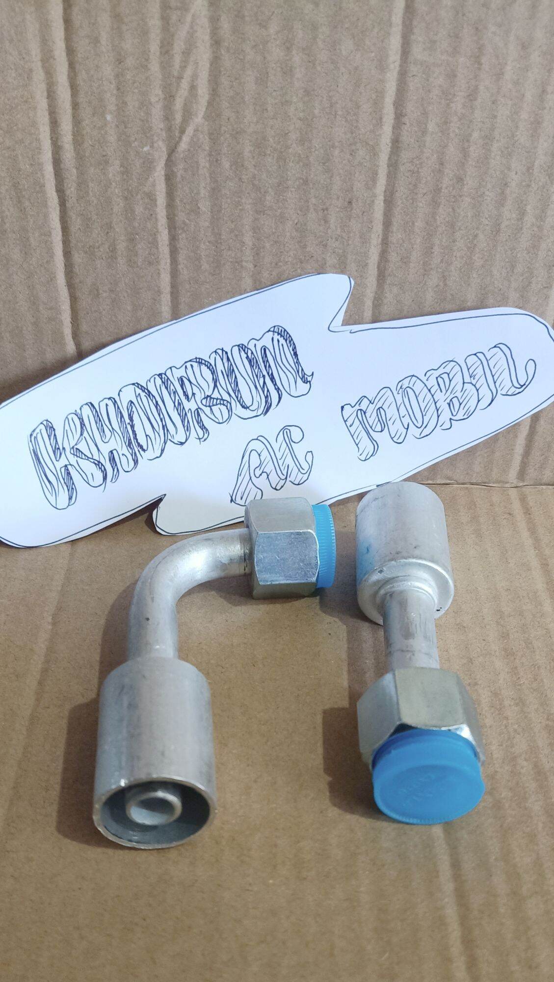 Fitting Press ALumunium Almini AC Mobil Bengkok Lurus 3/8 1/2 5/8 Oring ...