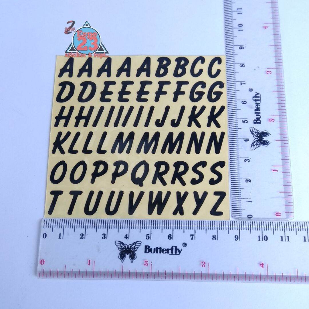 Cutting Sticker Huruf ABCDE-Z1 Ukuran Perlembar 8,5×8,5cm | Lazada ...
