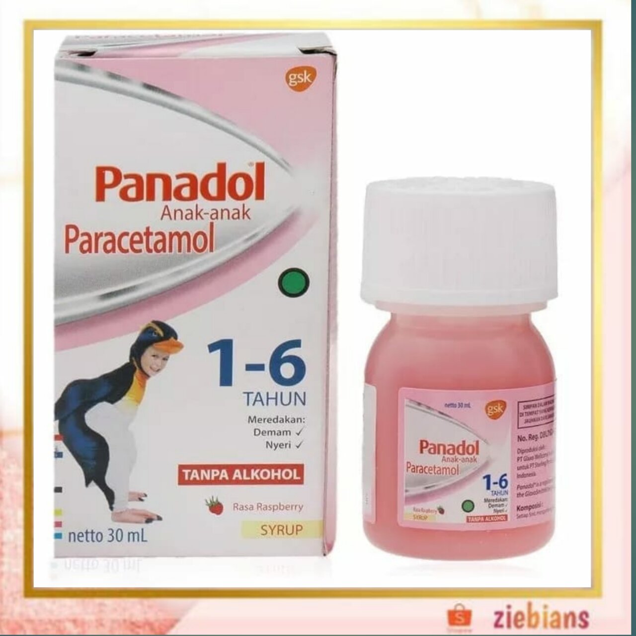Panadol Anak Syrup 30ml Paracetamol,Panadol Anak Obat Demam dan turun ...