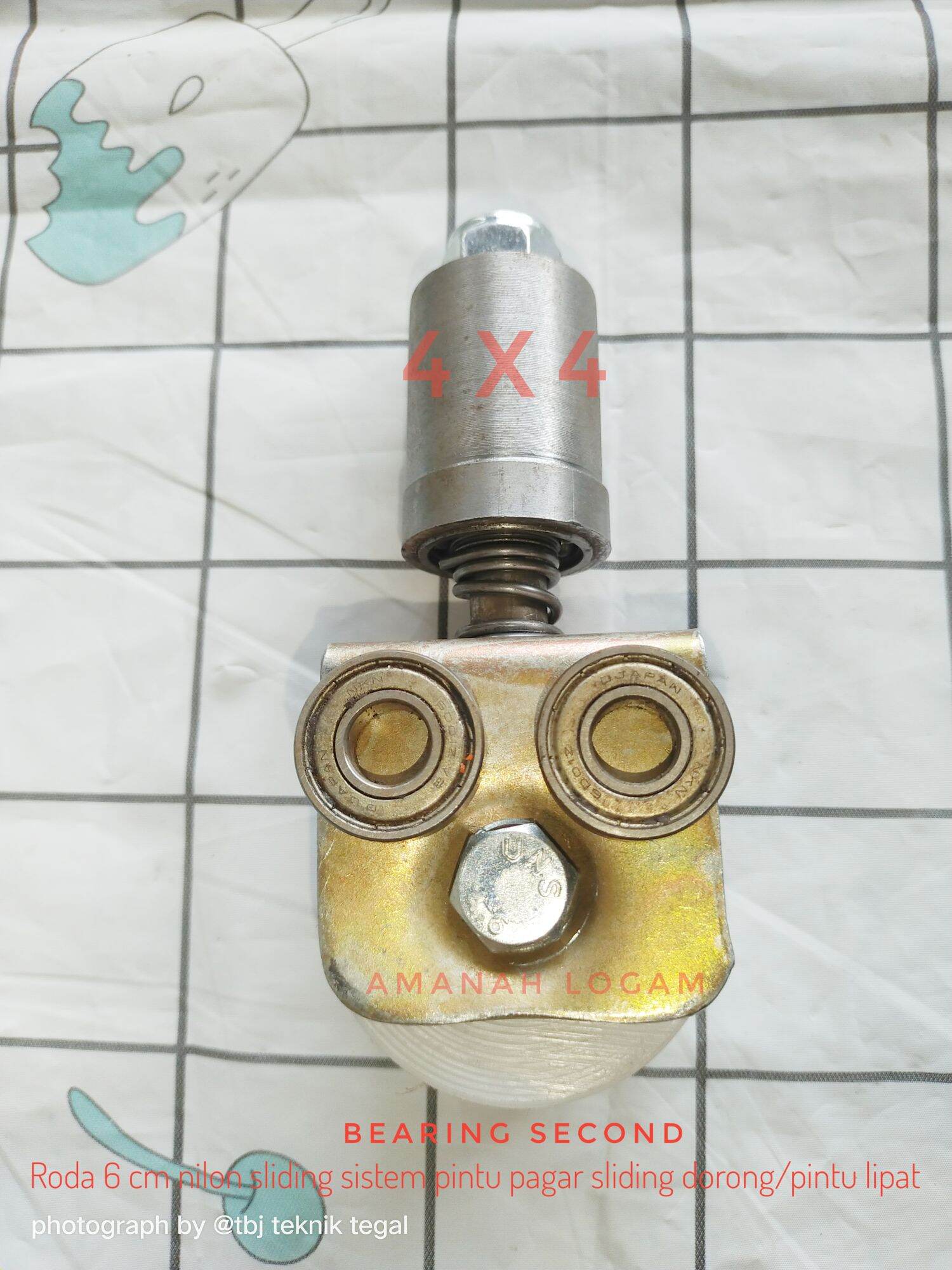 Roda 6 cm Nilon sliding sistem pintu pagar sliding dorong/pintu lipat ...