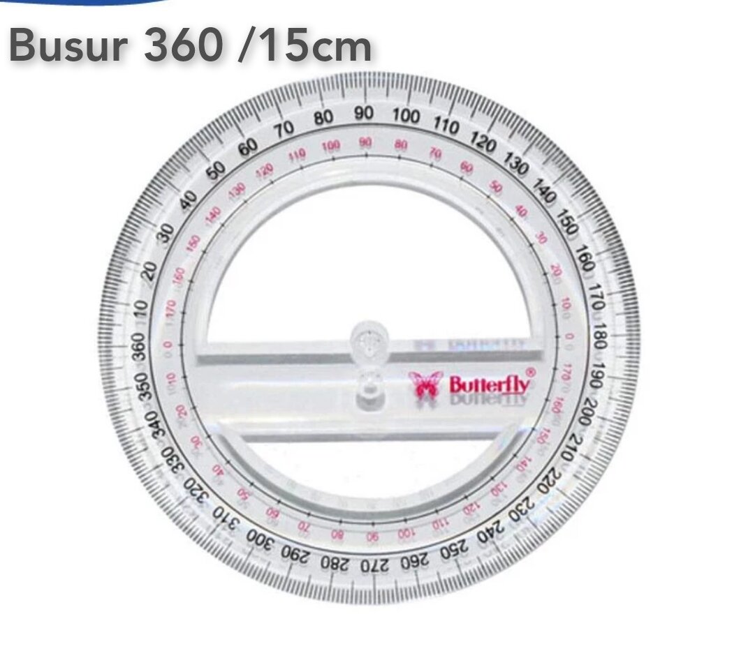 Penggaris Busur 360 Derajat Butterfly 15 cm / Harga per biji | Lazada ...