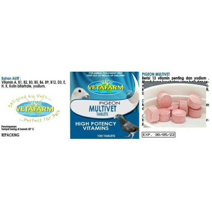 multivet vetafarm 10 pil | Lazada Indonesia