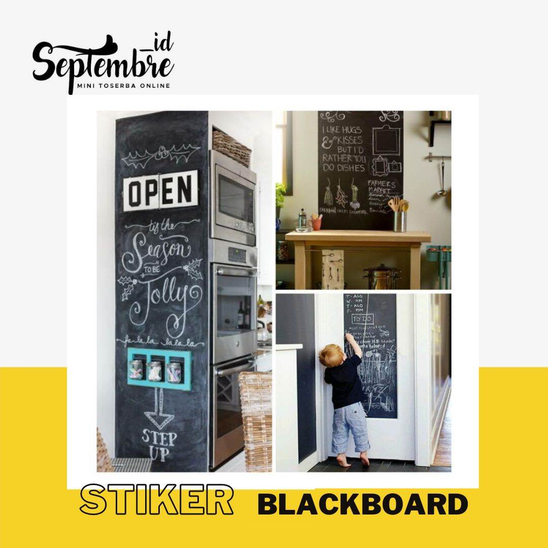 Stiker Blackboard Stiker Papan Tulis Hitam Sticker Wallpaper Sticker ...