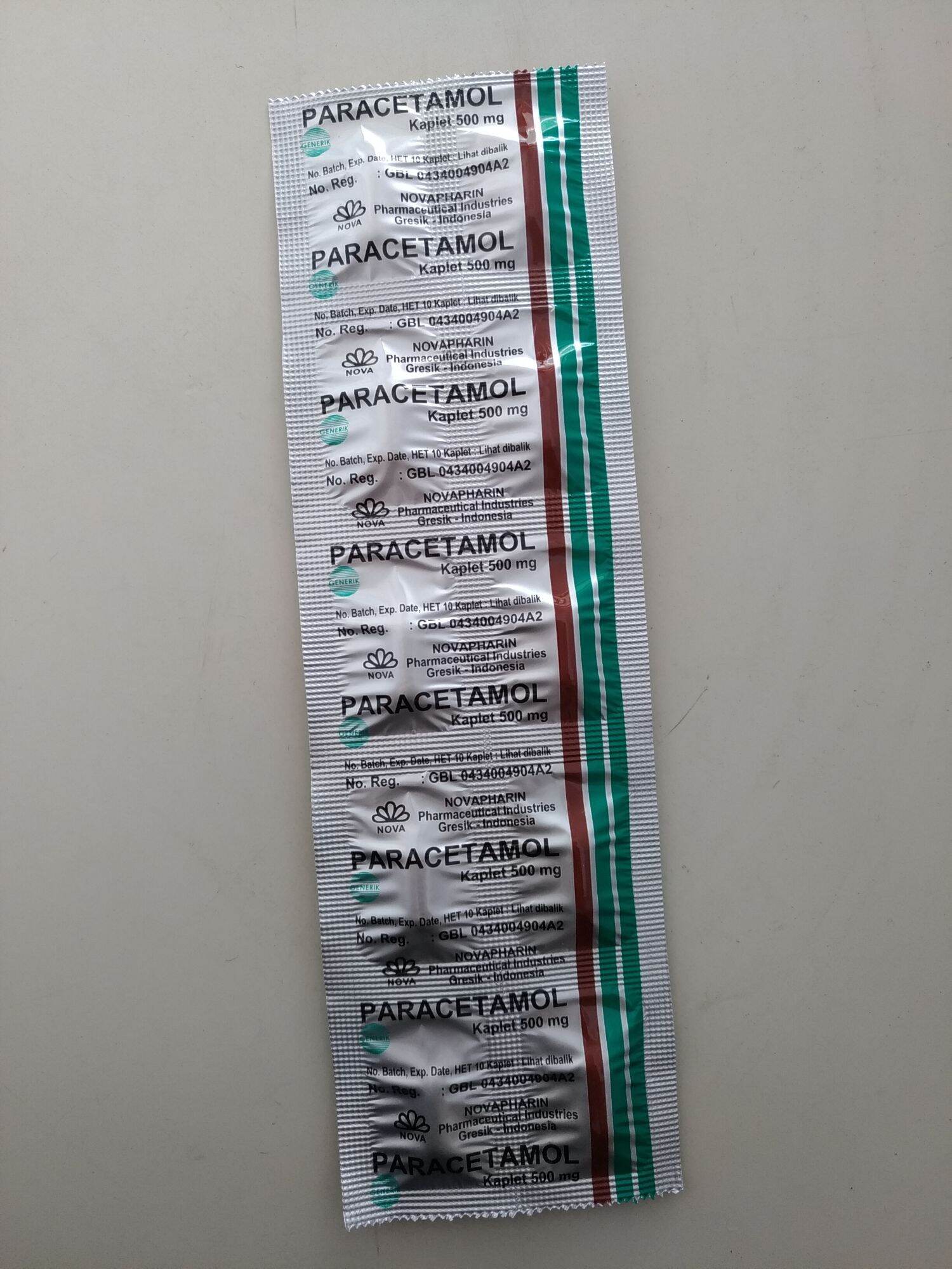 paracetamol tablet 500mg strip isi 10 tablet generik obat demam panas ...
