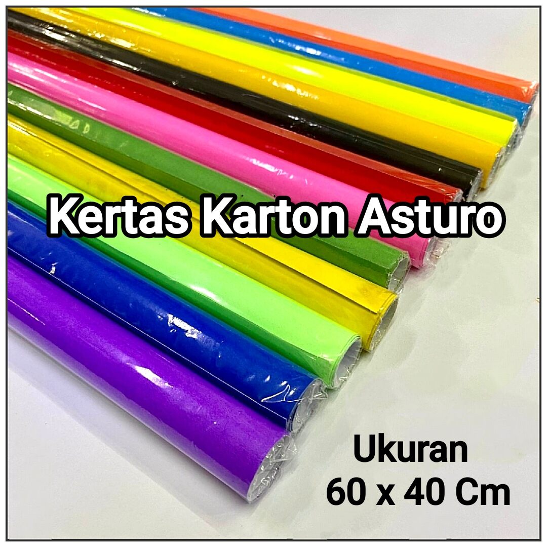 10 Lembar Kertas Asturo Warna ( Ukuran 60 x 40 Cm ) | Lazada Indonesia
