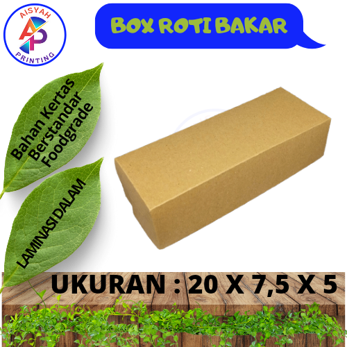 DUS BOX ROTI BAKAR / KEMASAN ROTI 20X7,5X5 LAMINASI / UKURAN ROTI ...