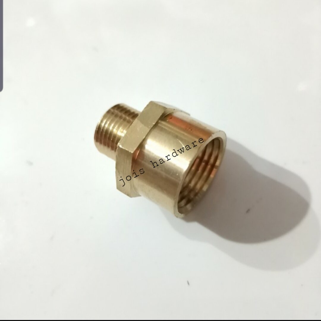 Neple Sok Kuningan Drat Luar 3/8" x Drat Dalam 1/2" | Lazada Indonesia