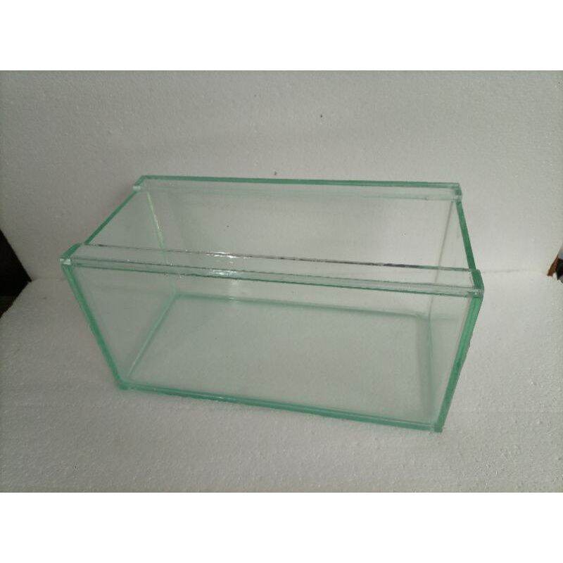 aquarium/akuarium kaca mini custom 25x12x12/soliter kaca ikan cupang ...