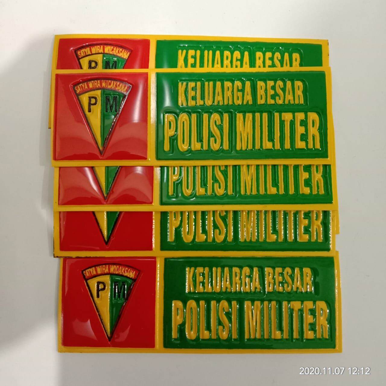 Stiker plat embos Polisi Militer | Stiker plat motor PM | stiker PM ...