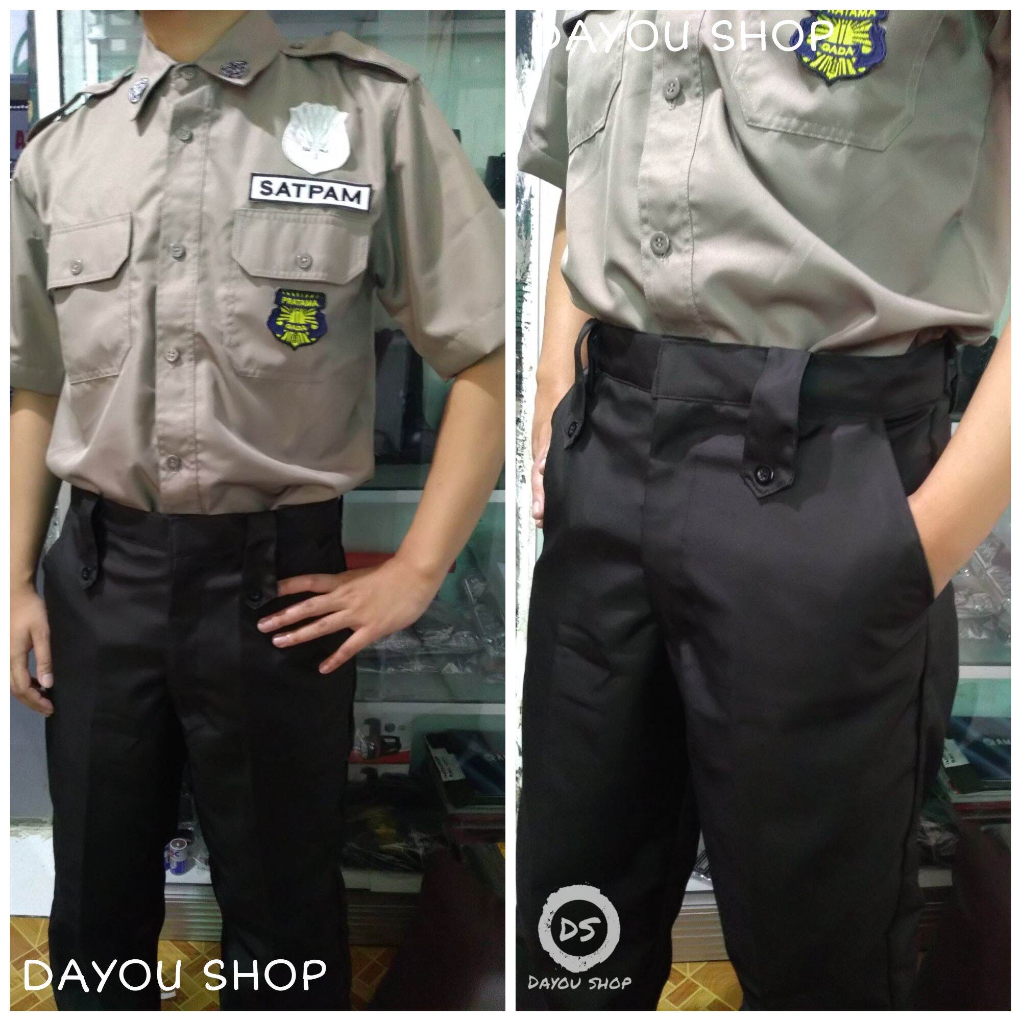 Seragam pdh satpam baru coklat sesuai perpol no.4 thn 2021 | Lazada ...