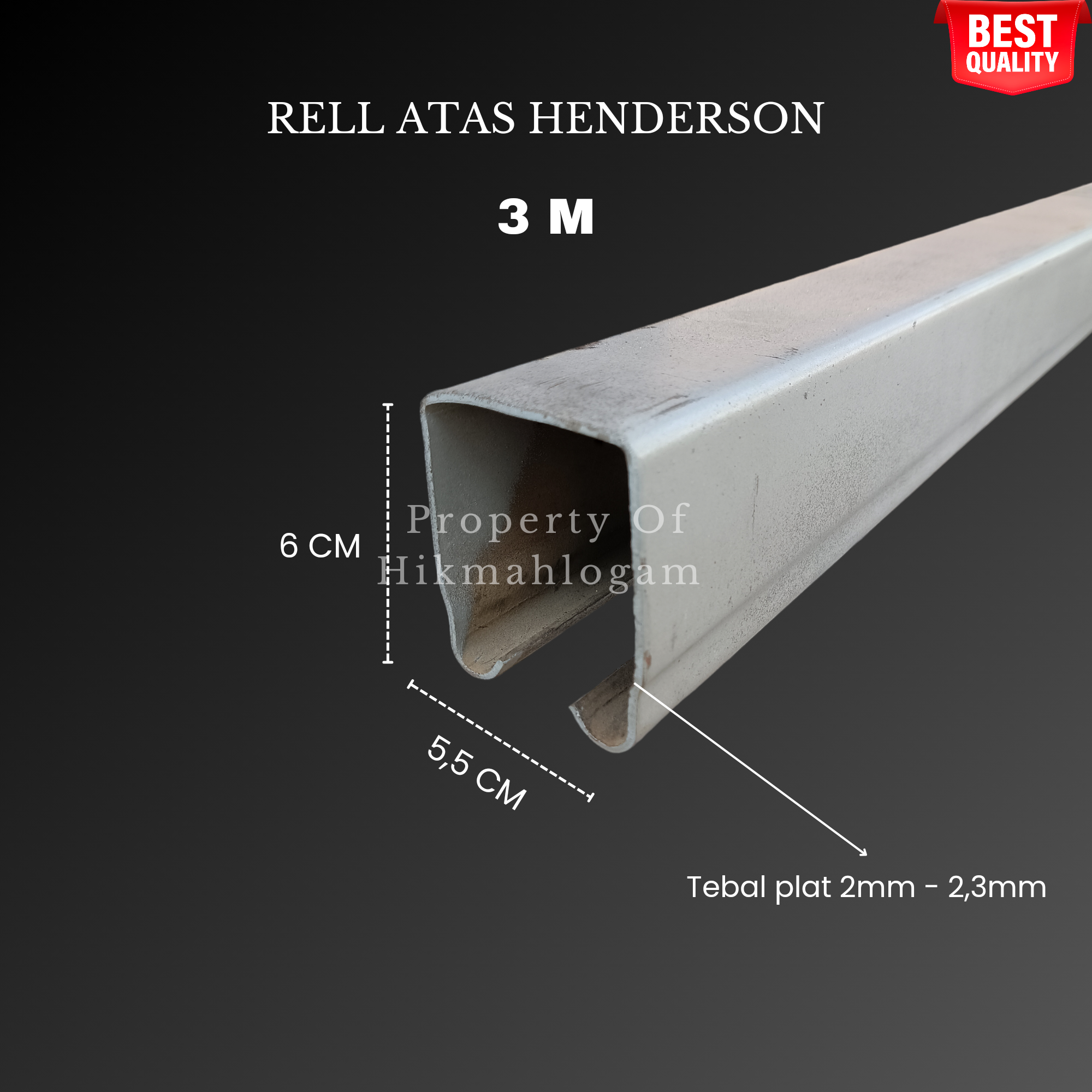 rell atas henderson panjang 3 meter | komponen pintu sliding | Lazada ...