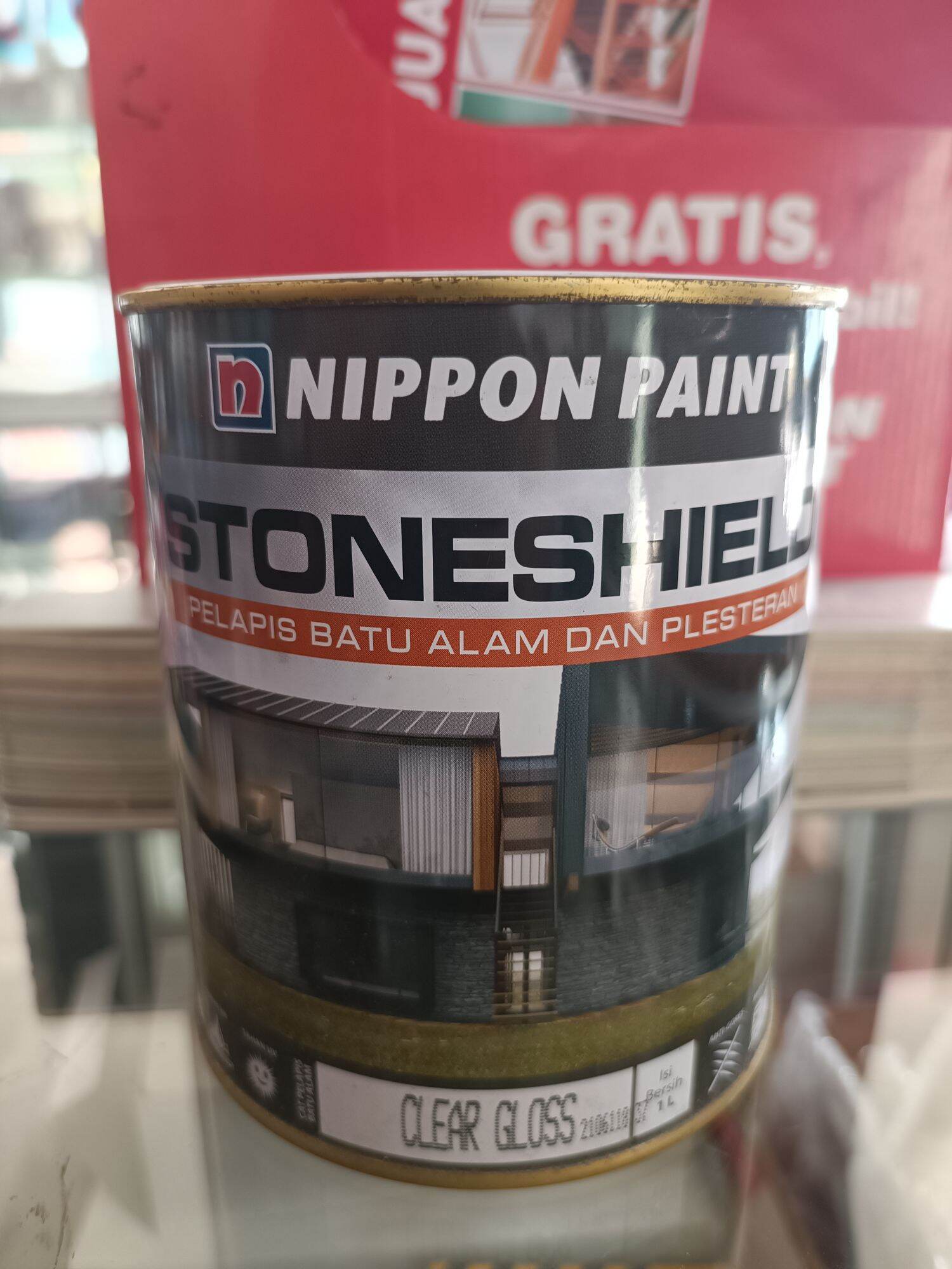 nippon paint stone shield pelapis plamir batu alam 1 liter | Lazada ...
