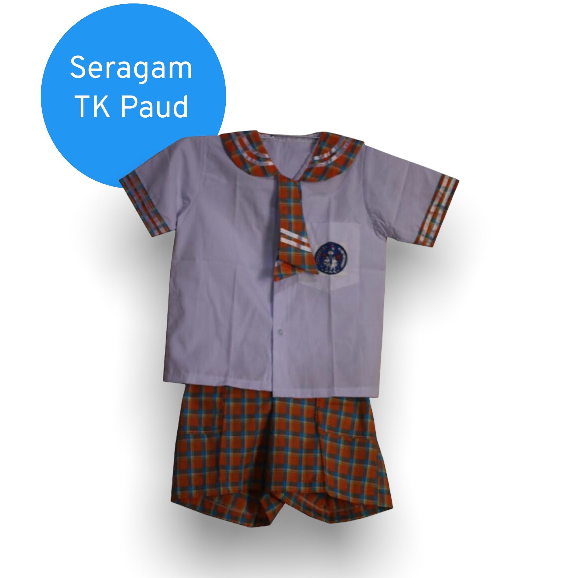 SERAGAM TK PAUD PUTIH KOMBINASI ORANYE PUTRA | Lazada Indonesia