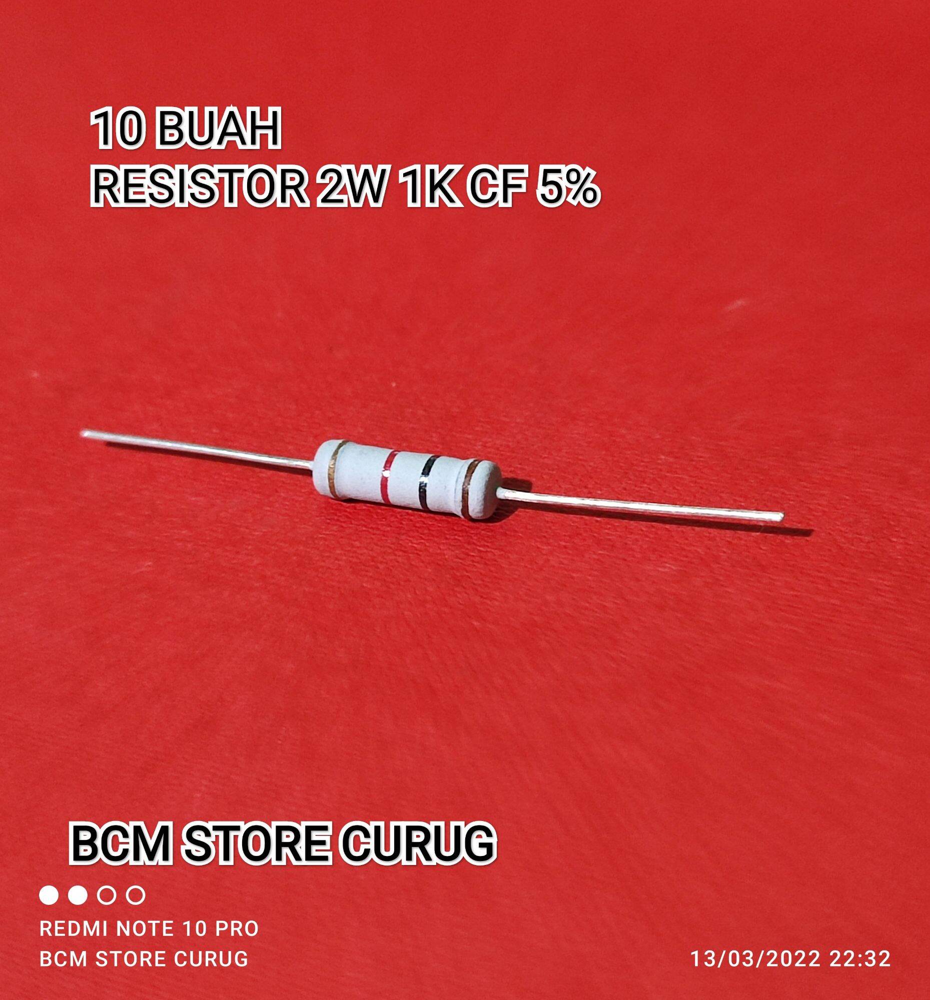 10 BUAH RESISTOR 2W 2WATT 1K CF 5% ROHS | Lazada Indonesia
