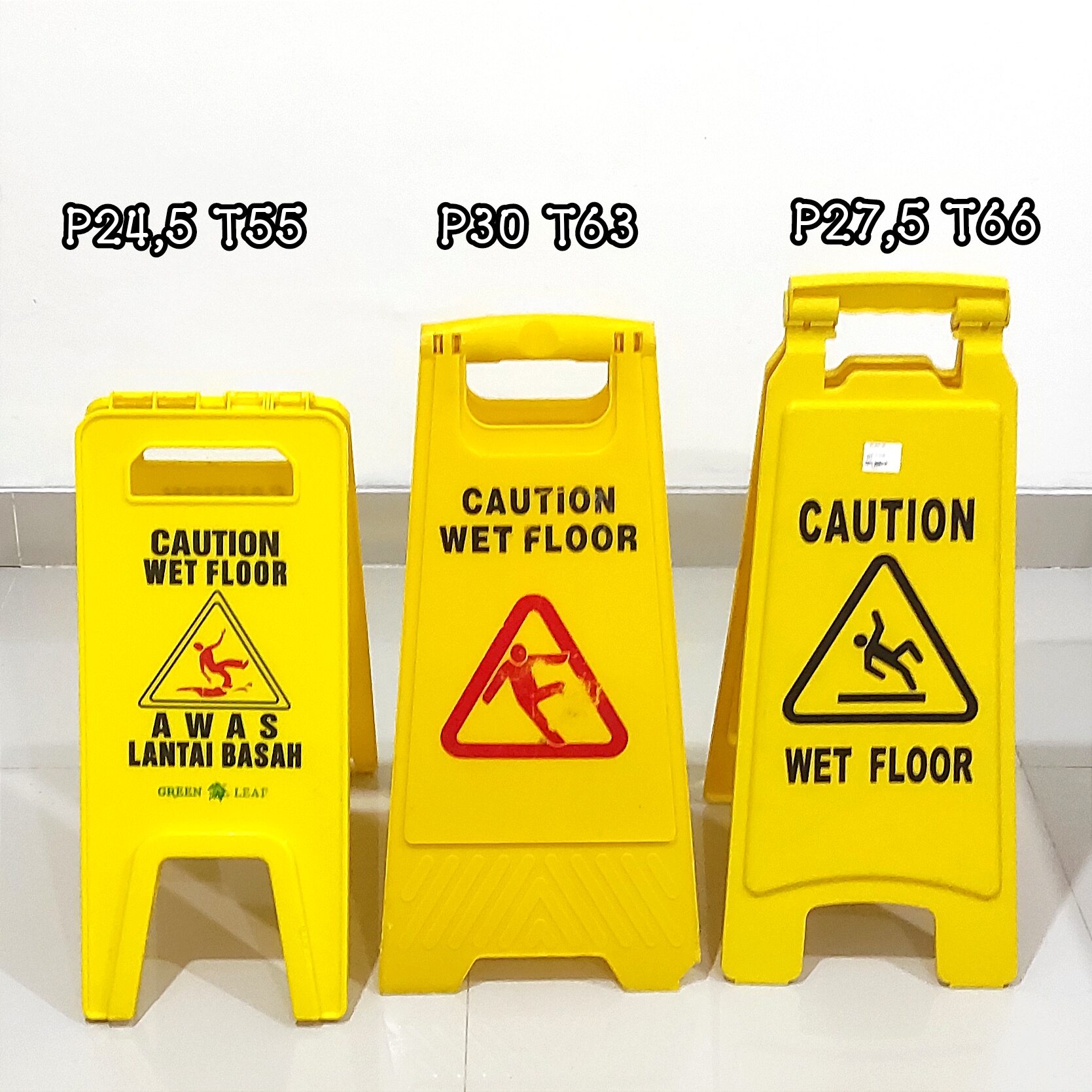 Papan tanda warning sign wet floor sign 3pcs, pre-owned | Lazada Indonesia