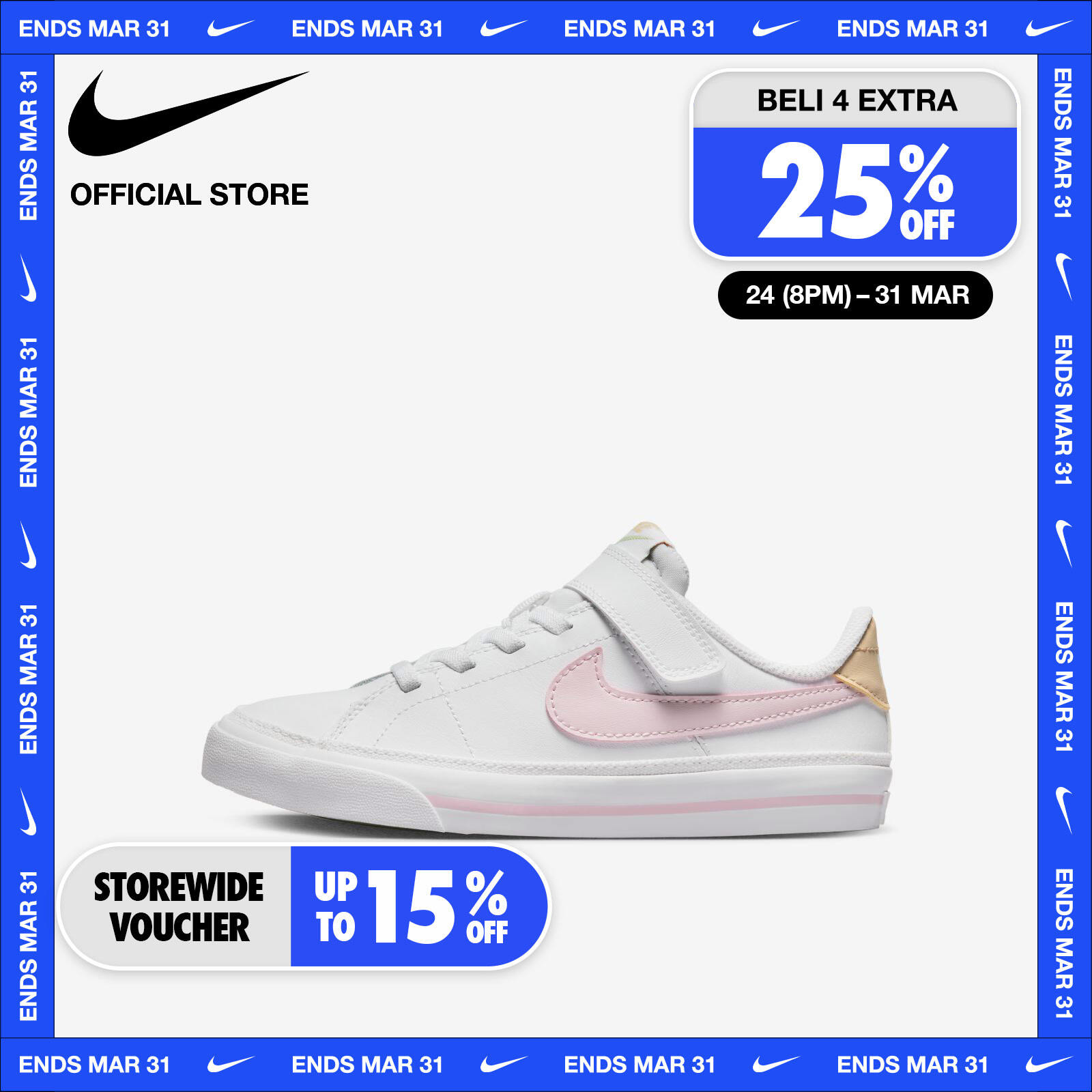 Nike Sepatu Anak-Anak Court Legacy - Putih [DA5381-115] | Lazada Indonesia