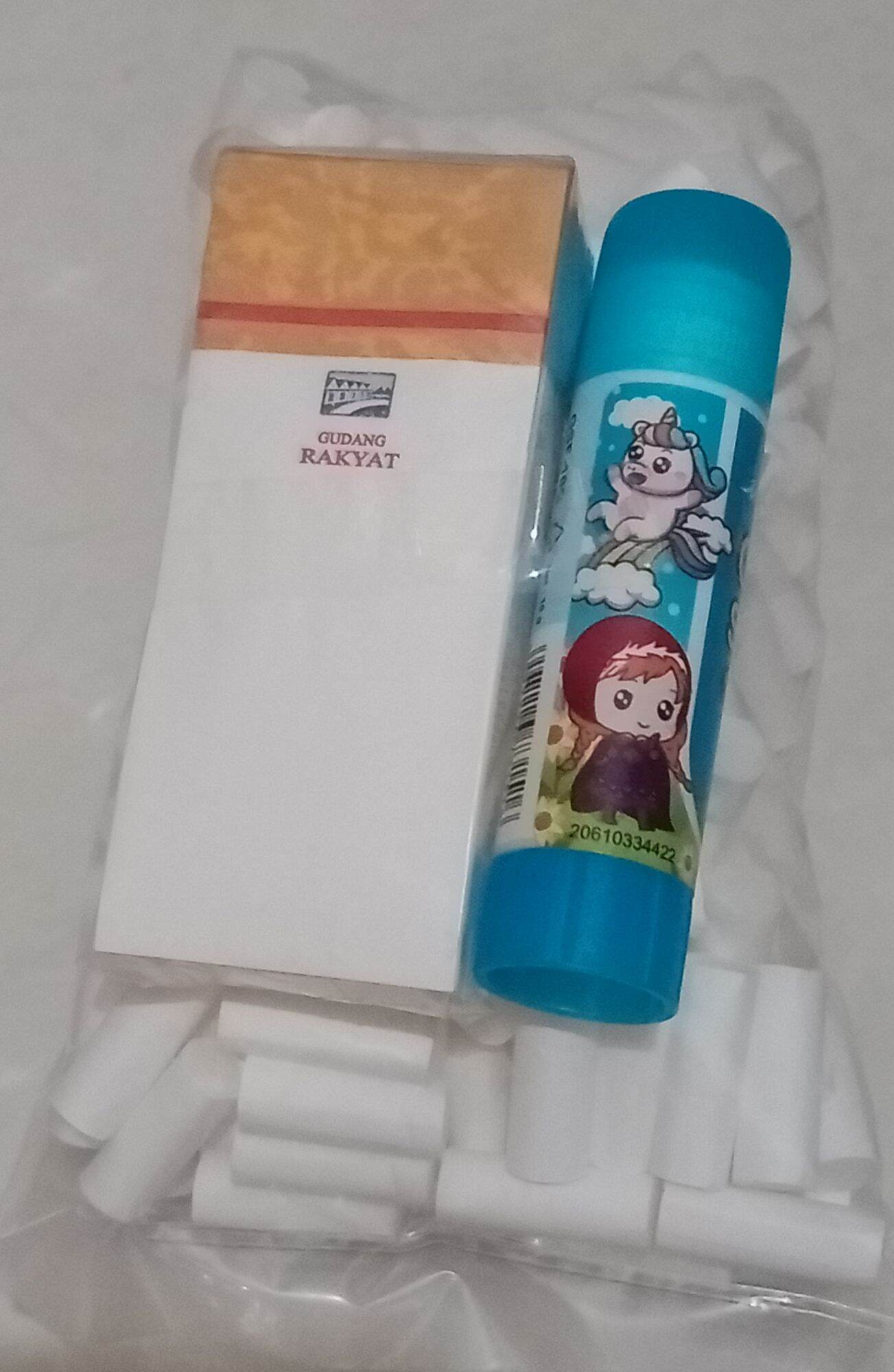 kertas papir gudang rakyat dan busa filter 30 gr +lem stik | Lazada ...