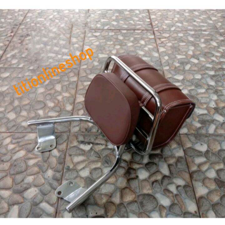back rack+ bantalan + side bag untuk Yamaha Fazzio aksesoris motor ...
