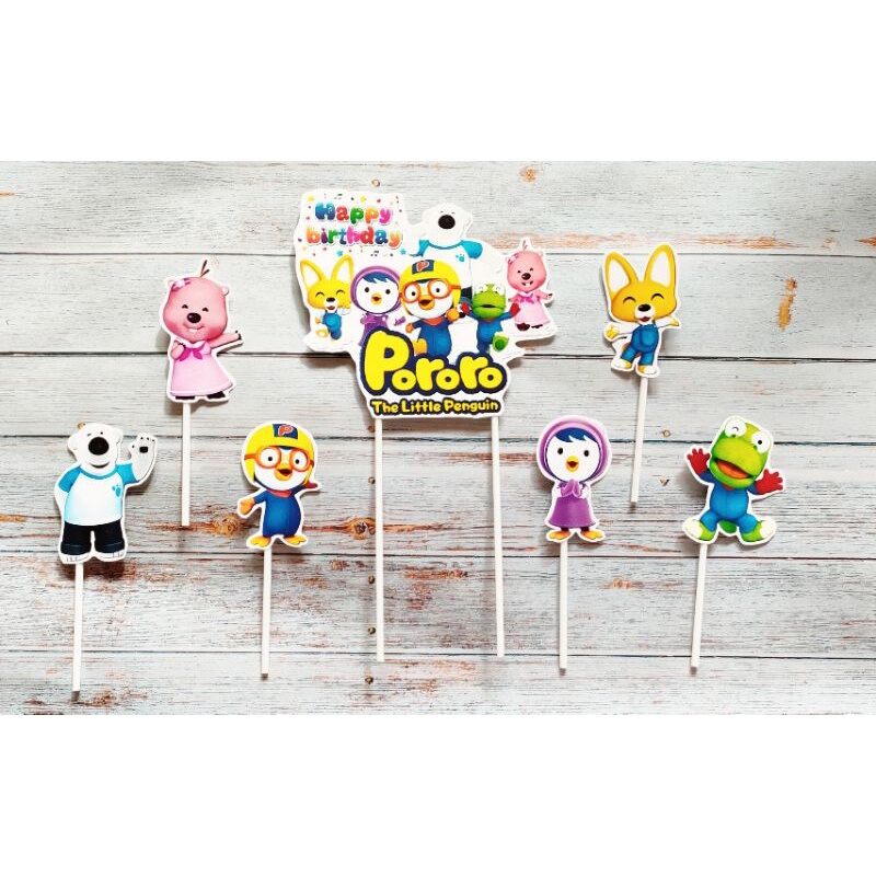 topper toper tusukan dekorasi hiasan kue cake puding happy birthday ...