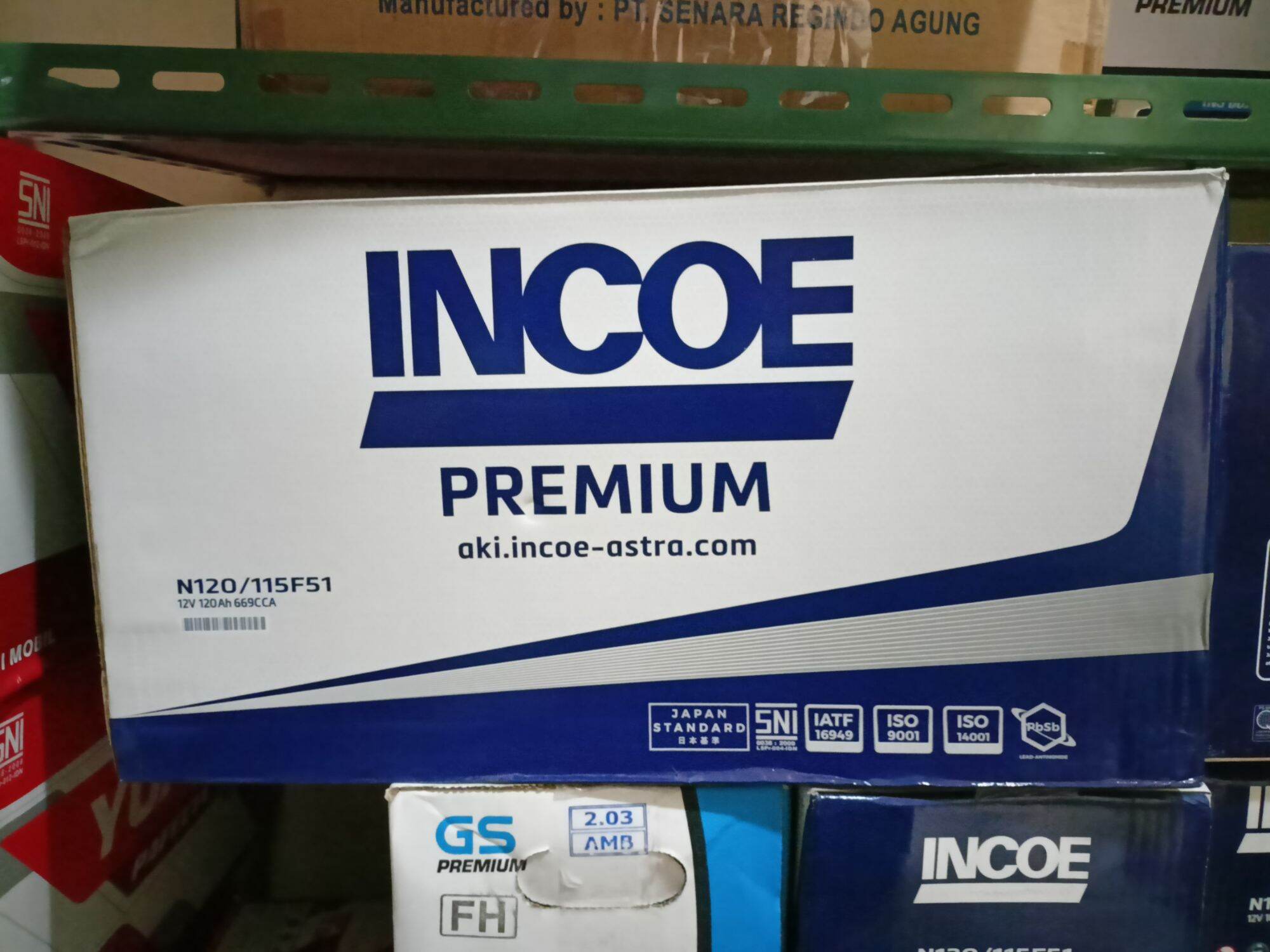 Aki Fuso/ Incoe Premium N120 / 12V120Ah/ Aki Truk Nissan Genset Alat ...