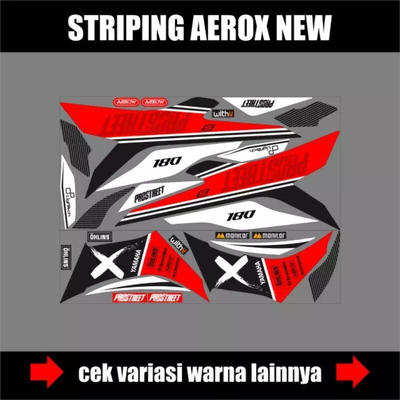 STIKER STRIPING AEROX NEW 155 PROSTREET / STIKER DECAL AEROX 155 ...