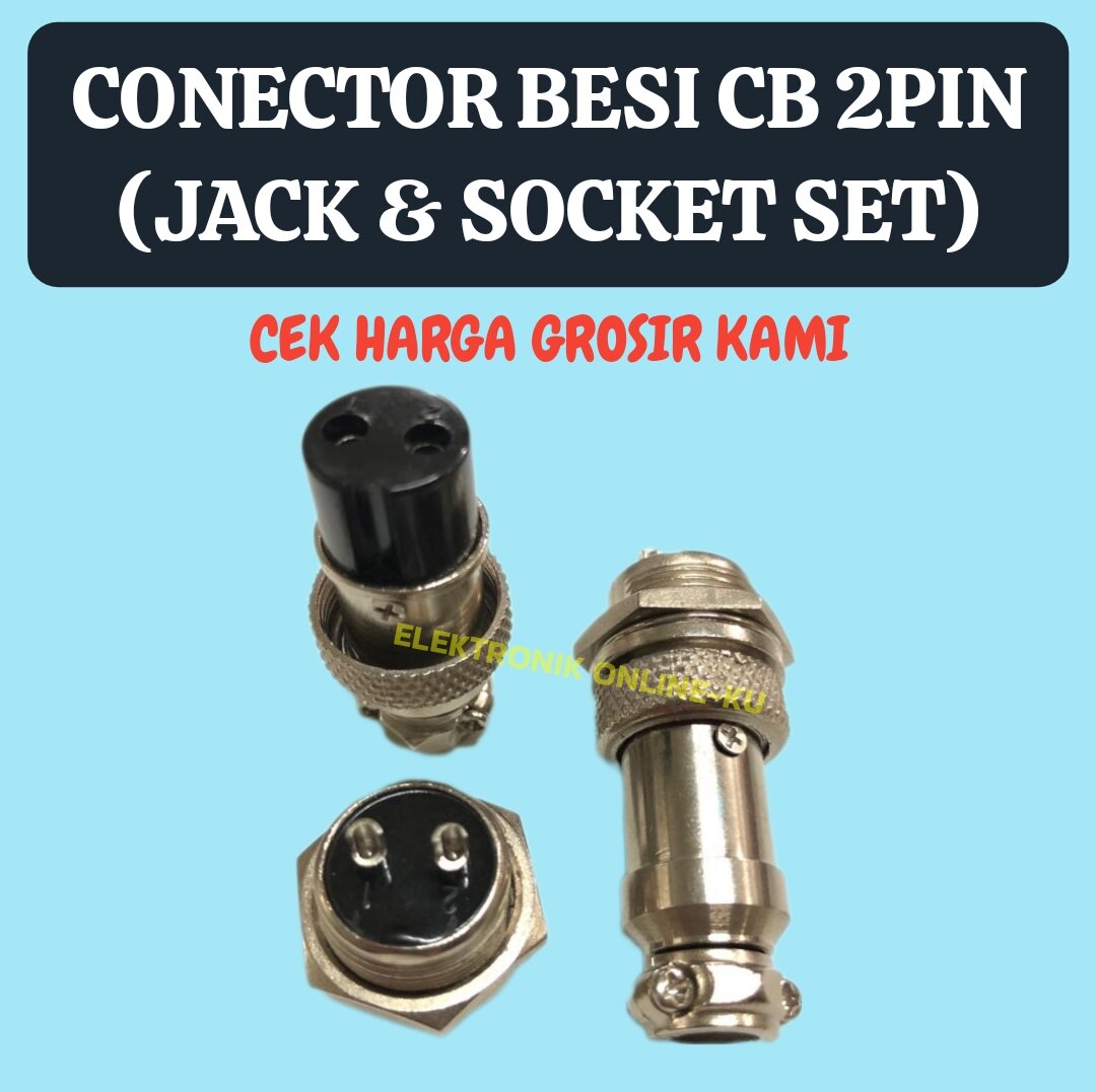 CONECTOR BESI CB 2PIN (JACK & SOCKET SET) | Lazada Indonesia