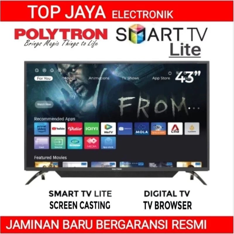 LED TV POLYTRON 43 INCH SMART DIGITAL TV BARU BERGARANSI RESMI | Lazada ...