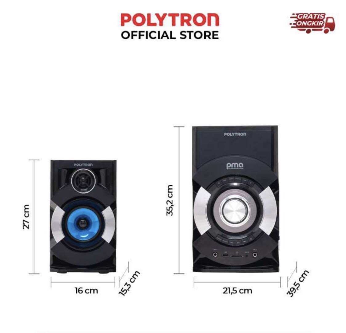 Polytron PMA 9527 Speaker Multimedia Bluetooth Super Bass Original ...