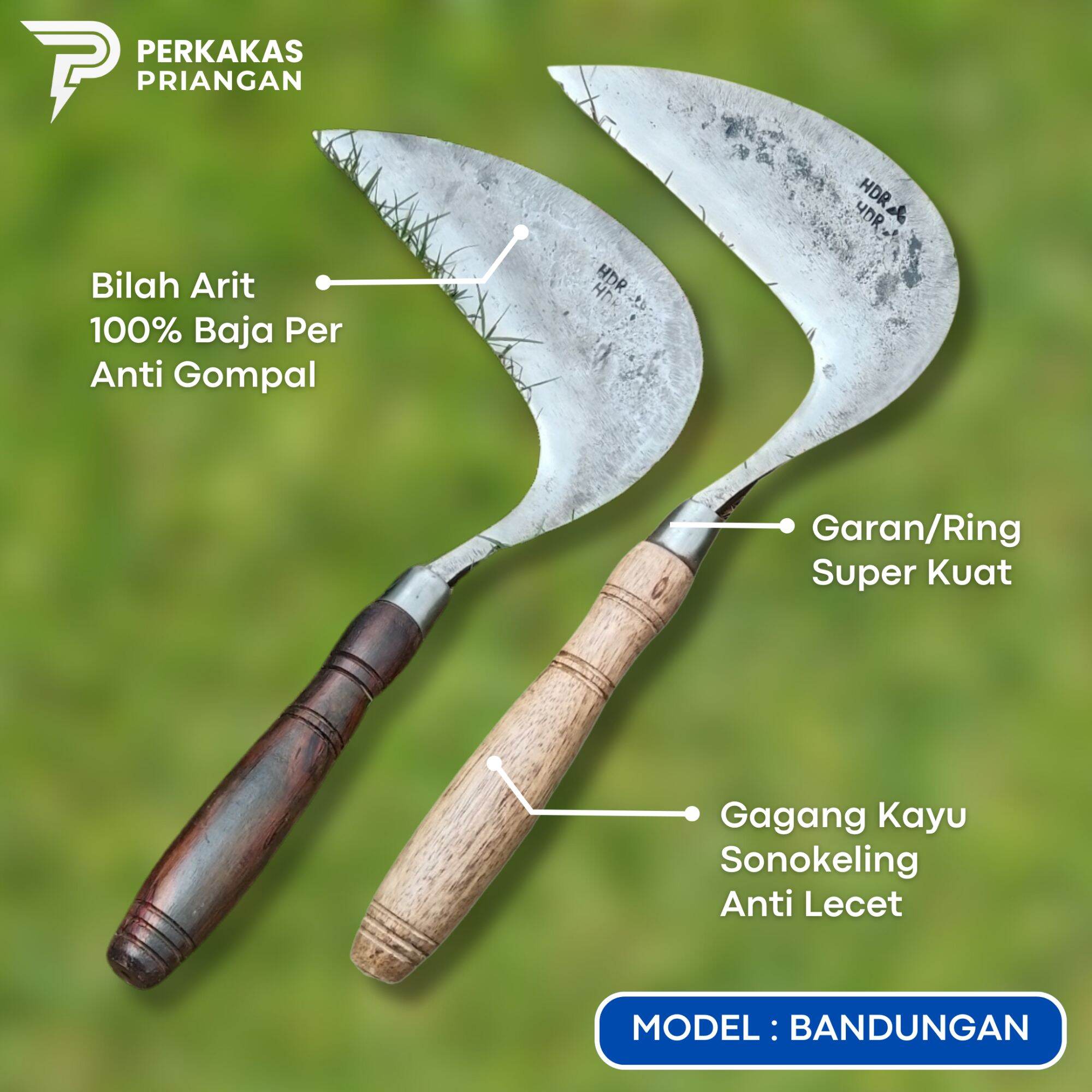 Arit Padi Ringan Super Tajam Model Bandungan – Sabit Baja Asli, Cocok ...