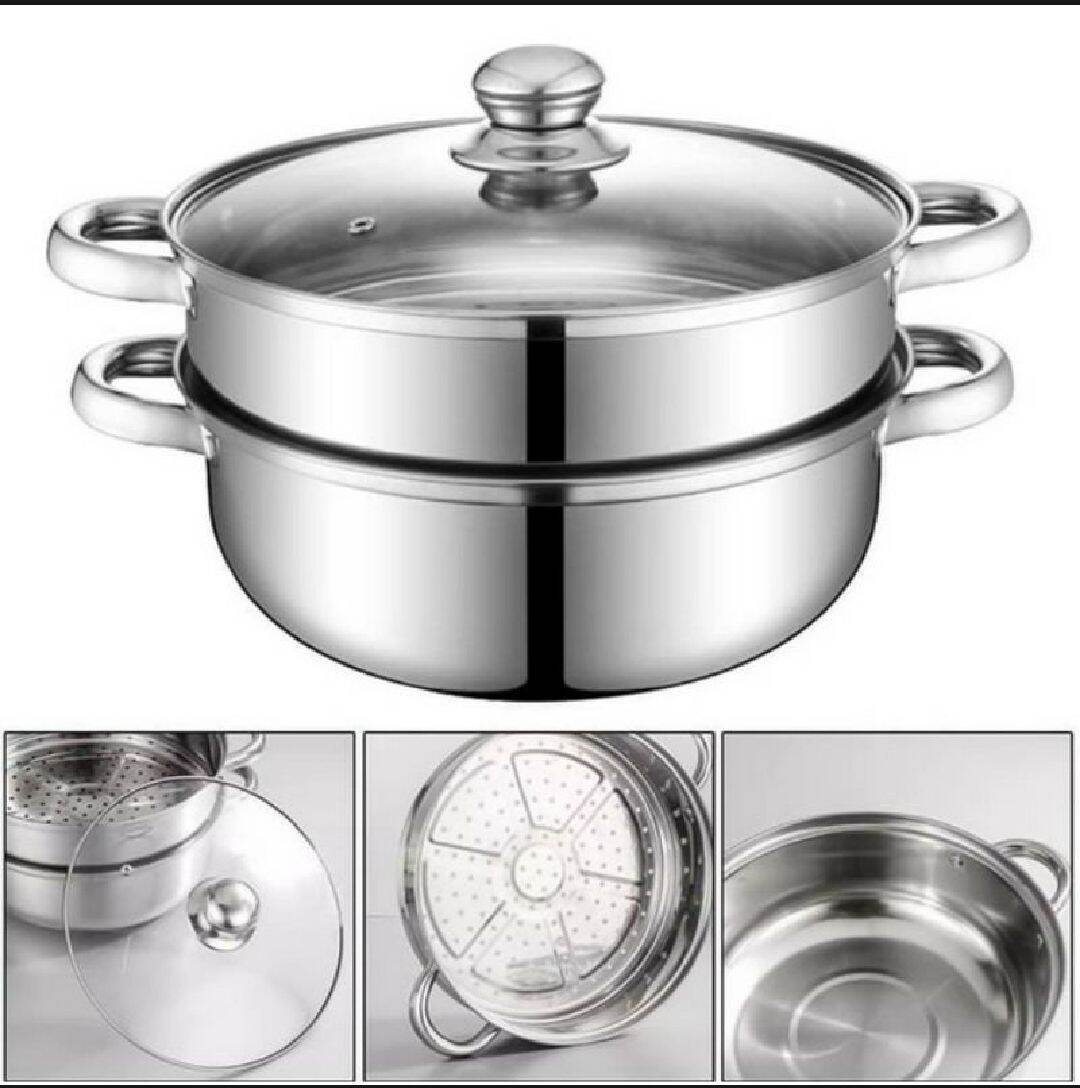 Panci Susun 2 Steamer Ukuran 28cm / Panci Kukus Somay | Lazada Indonesia