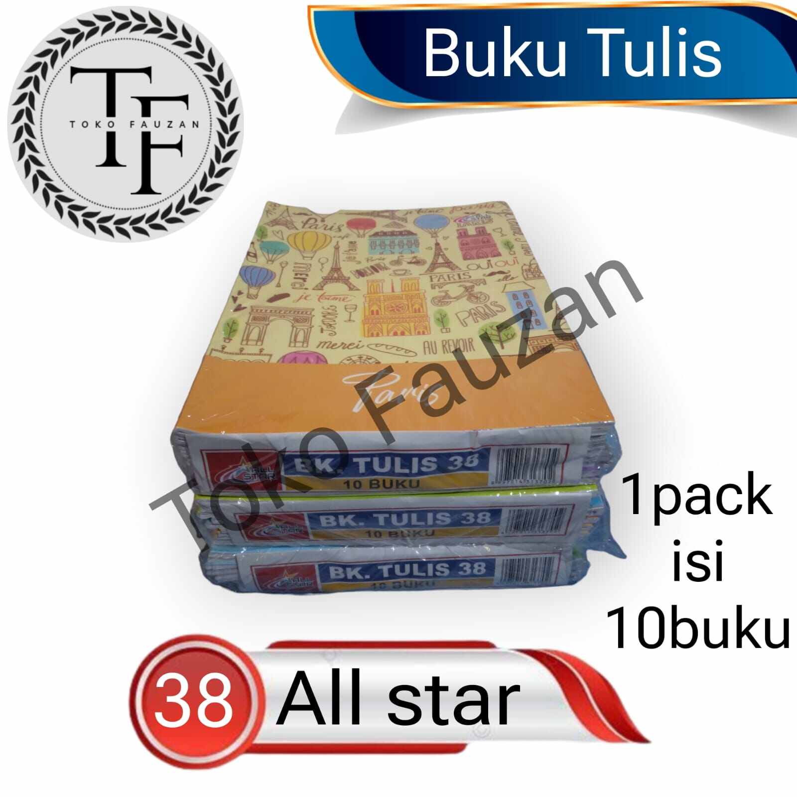 BUKU TULIS 38 LEMBAR GARIS ISI 10BUKU ALL STAR | Lazada Indonesia
