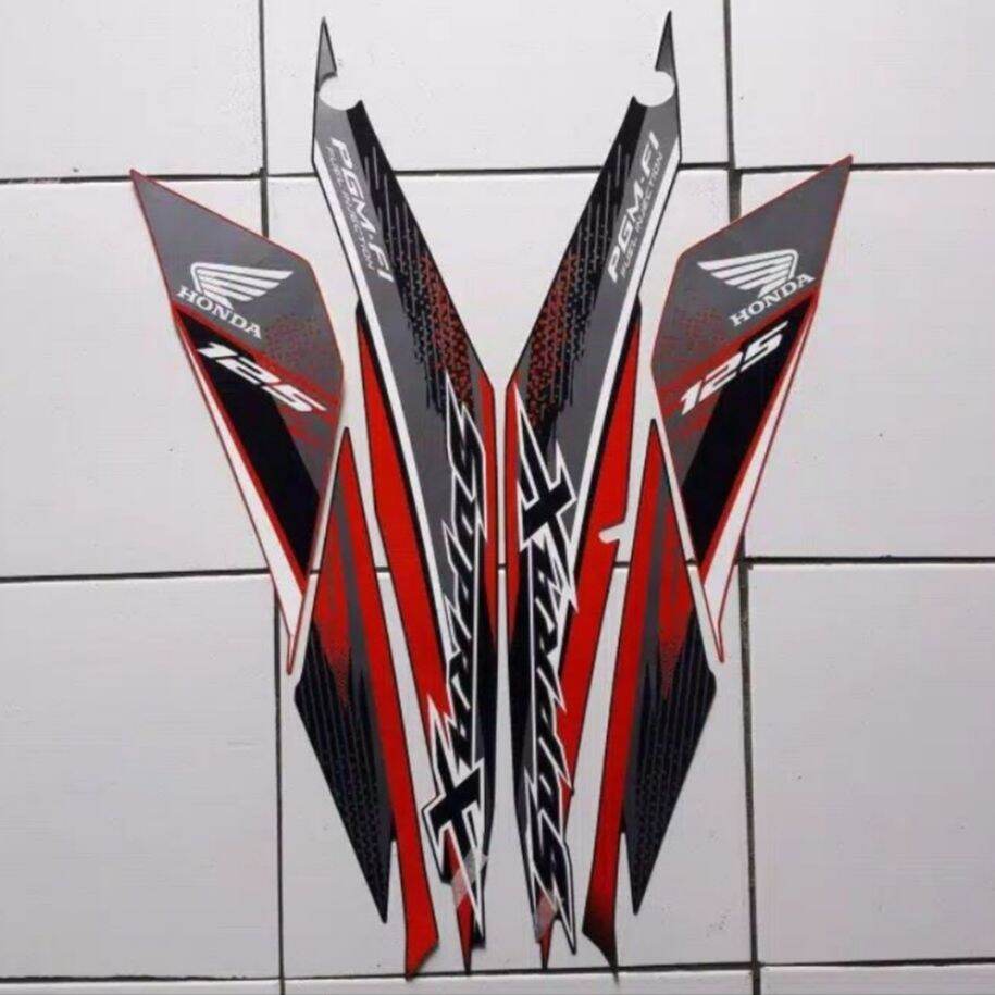 Striping Ori body Honda Supra X 125R fi 2019 2020 stiker bawaan ...