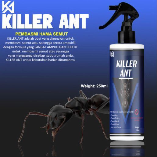 KILLER ANT 250ML REFILL SPRAY CAIRAN PALING AMPUH MEMBUNUH SEMUT OBAT ...