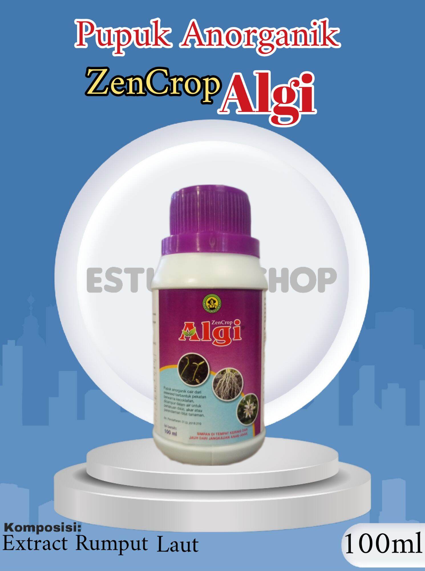 Pupuk Anorganik Cair ZenCrop Algi 100ML, Mengandung Extract Rumput Laut ...