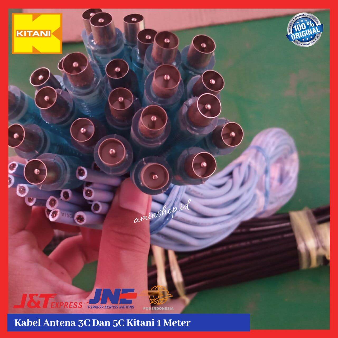Kabel Antena Tv Kitani Coaxial 3C Dan 5c Kabel Panjang 1 Meter Dengan Plug Kabel Tv Ke Antena ...