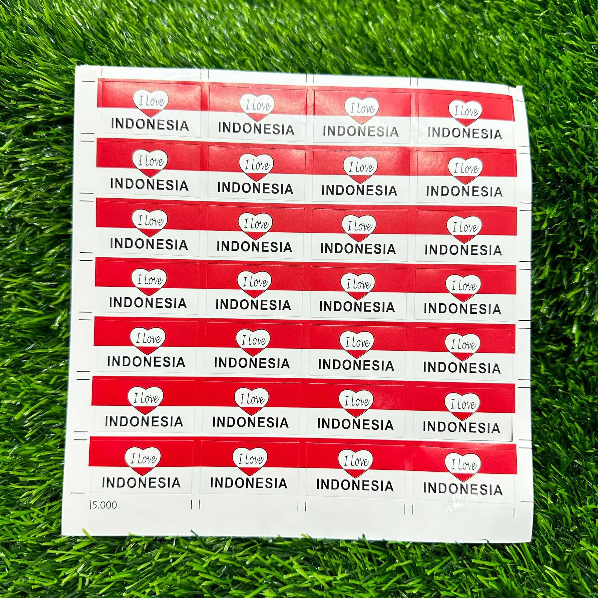 Stiker Merah Putih Indonesia Stiker Pipi 1 Lembar isi 28 pcs Stiker ...