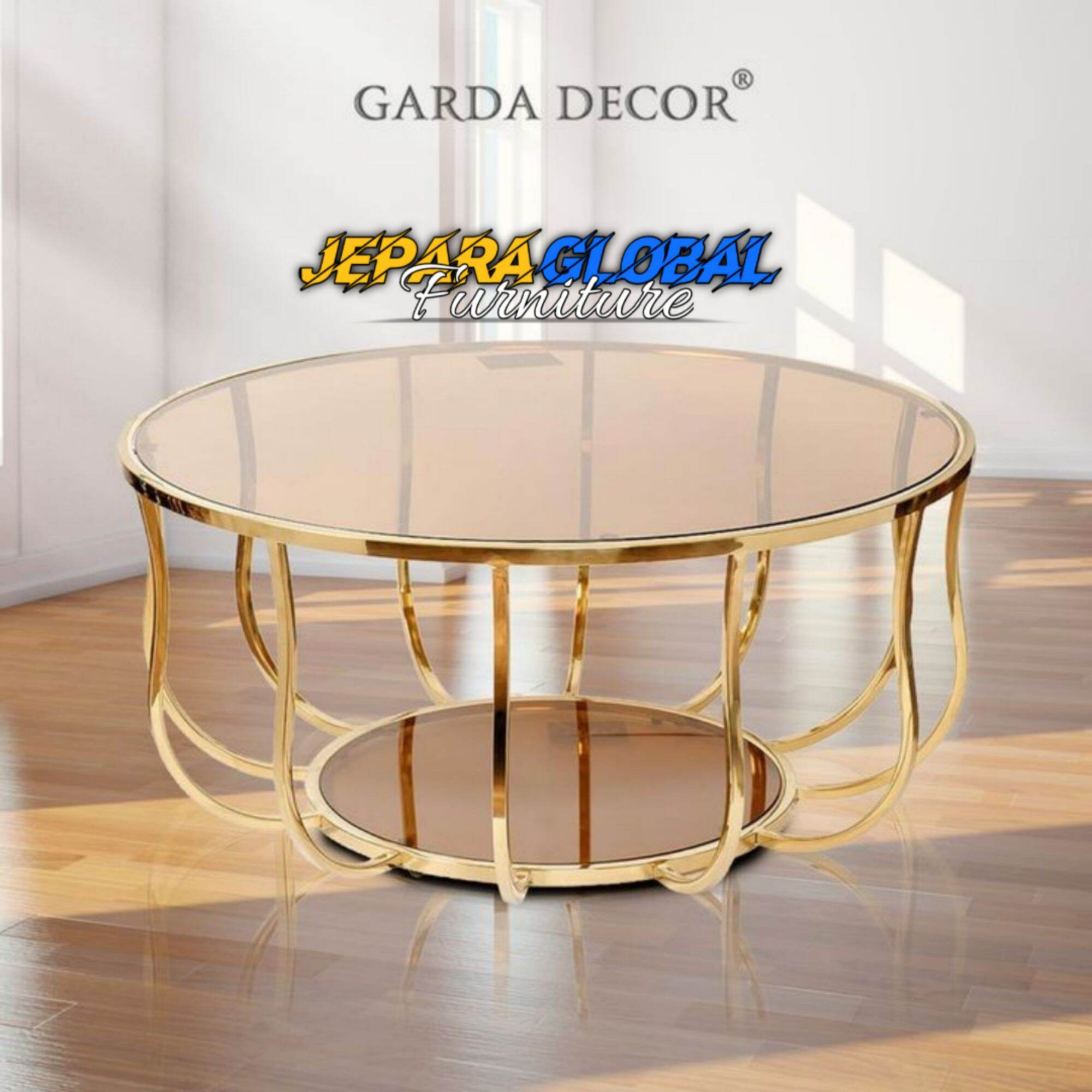 Meja Tamu stainless steel gold keranjang (meja tamu murah,meja tamu ...