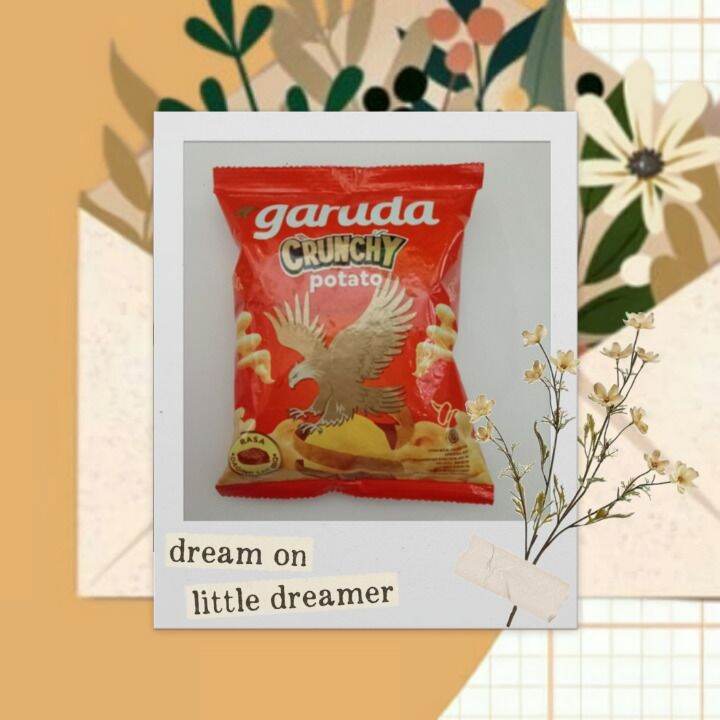 Ciki Garuda Crunchy Potato Rasa Daging Sapi BBQ 14g 1 Renceng Isi 10 ...