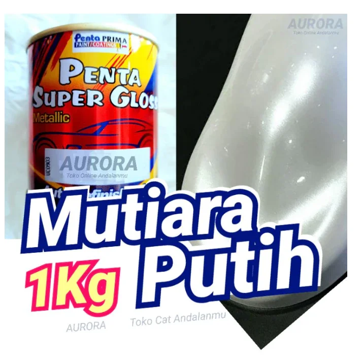 Cat Putih Mutiara 1Kilo Penta Super Gloss Pearl Sparkle White Putih ...